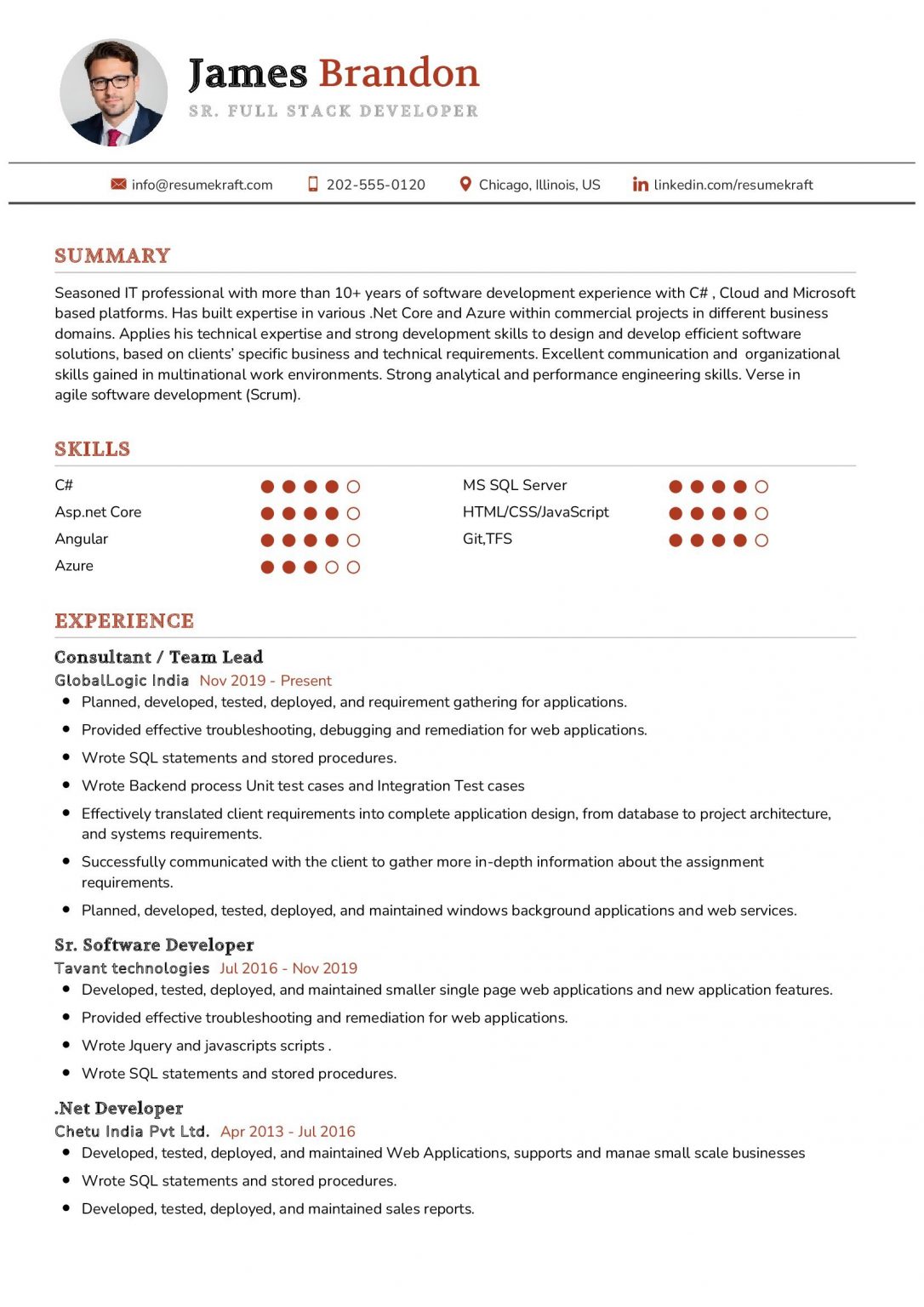 2200+ Professional Resume Samples in 2025 | ResumeKraft