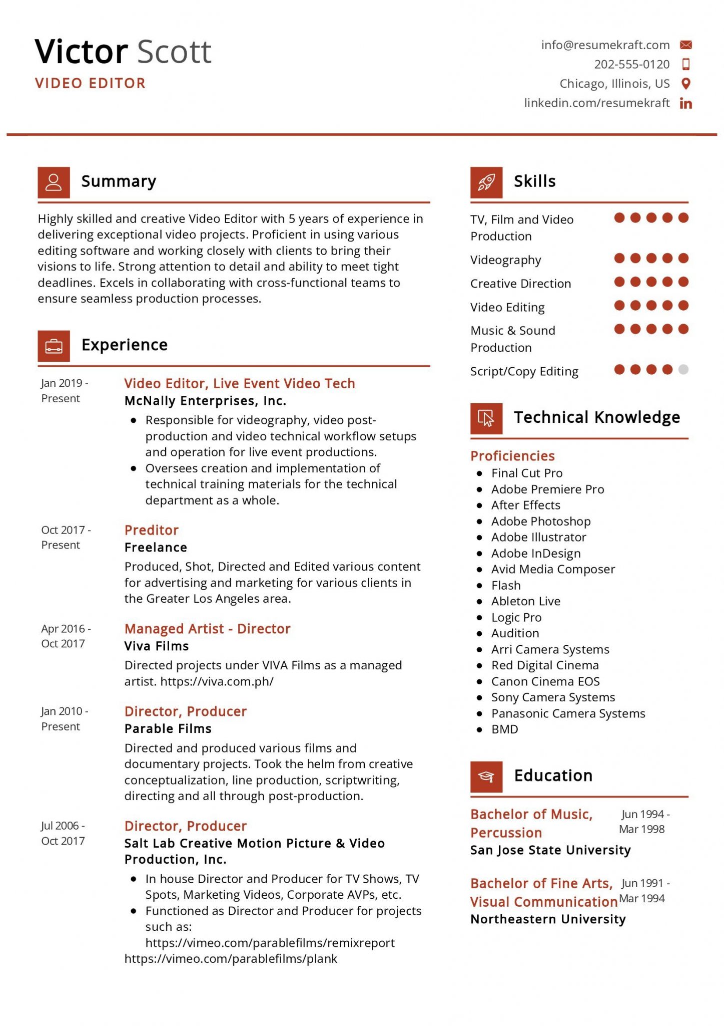 Creative Field Resume Examples - Page 6 of 9 in 2025 - ResumeKraft