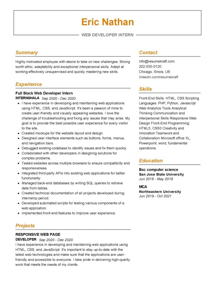 2200+ Professional Resume Samples in 2025 | ResumeKraft