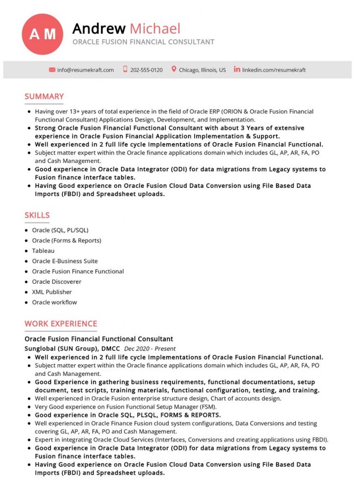 IT Resume Samples - Page 18 of 47 in 2024 - ResumeKraft