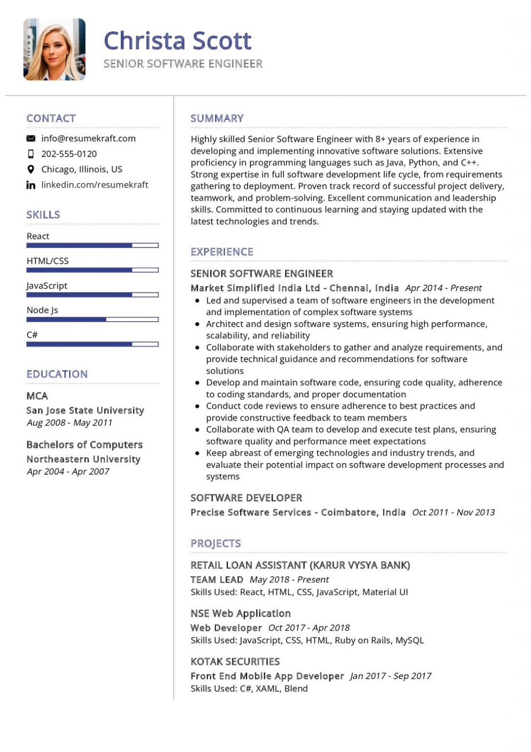 2200+ Professional Resume Samples in 2025 | ResumeKraft