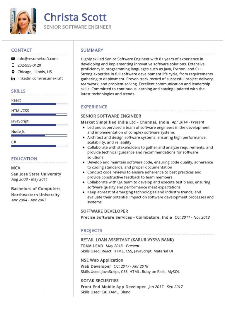 2200+ Professional Resume Samples in 2025 | ResumeKraft
