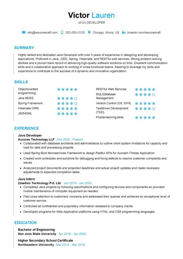 2200+ Professional Resume Samples in 2024 | ResumeKraft