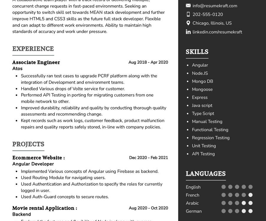 Mean Stack Developer CV Example in 2025 - ResumeKraft Mean Stack Developer CV Example in 2025 - ResumeKraft