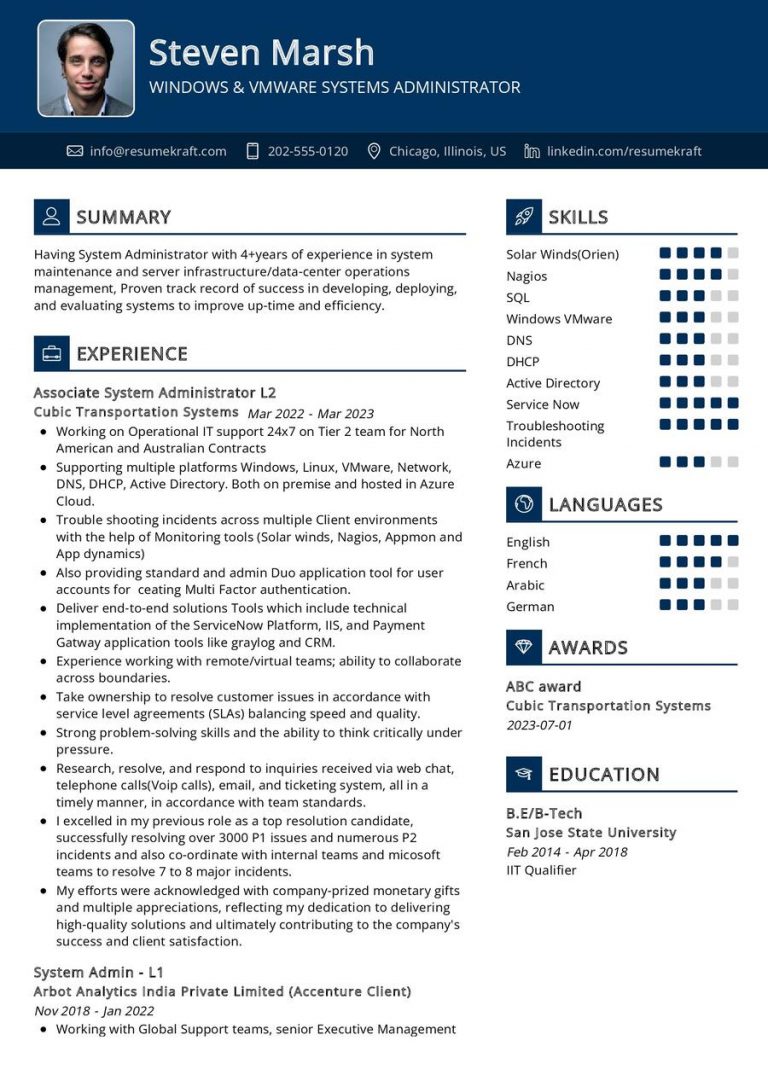 IT Resume Samples - Page 10 of 47 in 2025 - ResumeKraft