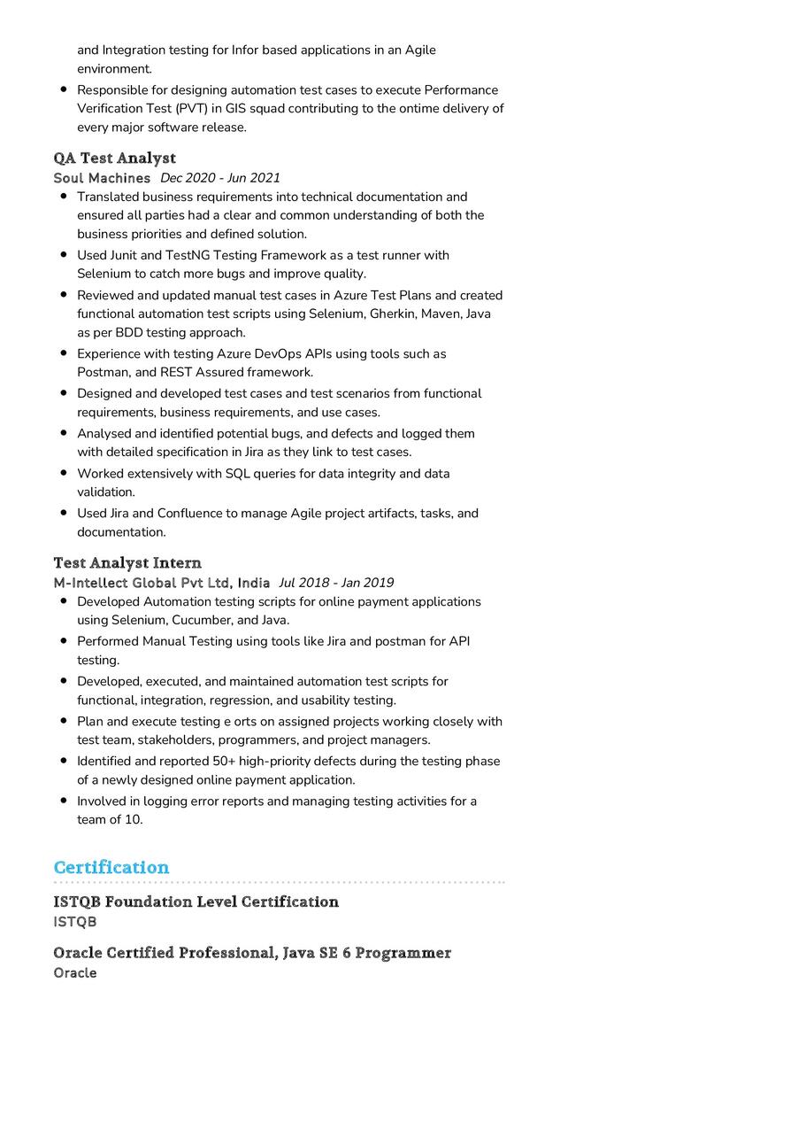 Automation Test Engineer CV Sample in 2025 - ResumeKraft Automation Test Engineer CV Sample in 2025 - ResumeKraft