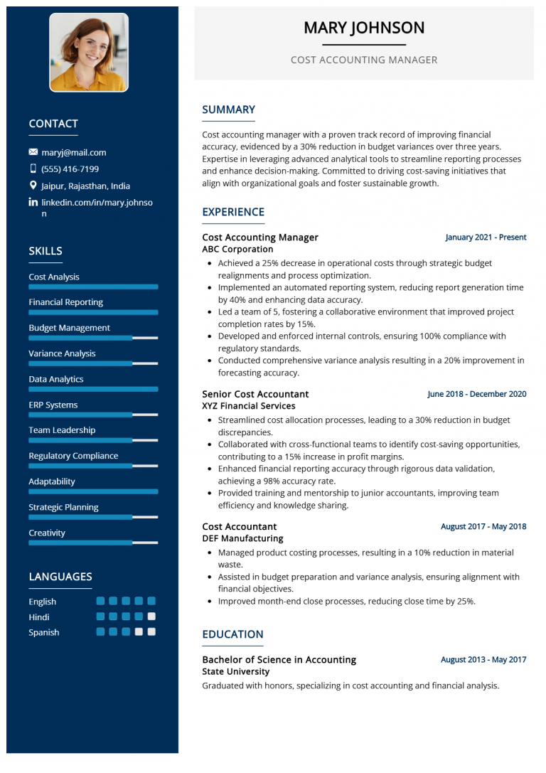 18 Accounting Manager Resume Examples in 2025 - ResumeKraft