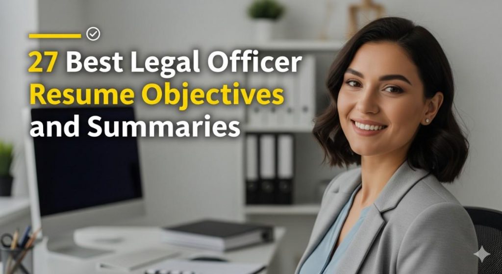 27 Best Legal Officer Resume Objectives and Summaries for 2025