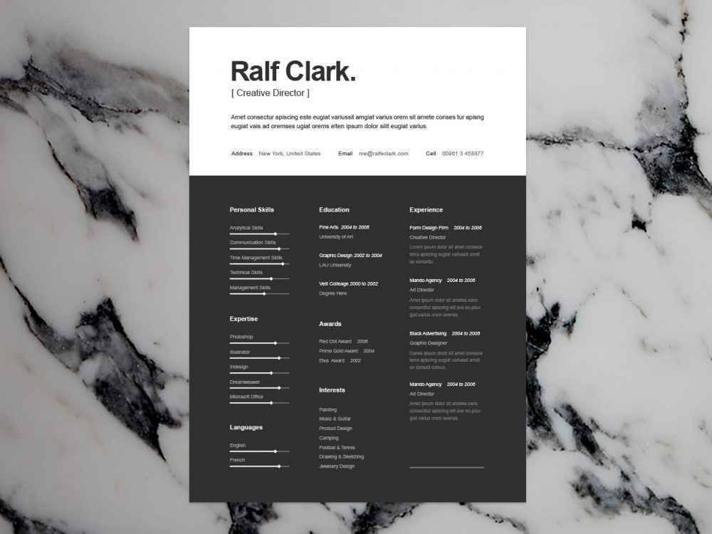 Simple And Clean Black White Resume Template 2023 ResumeKraft