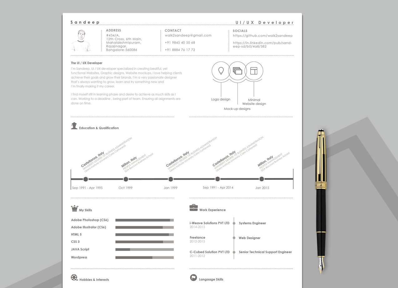 Best Timeline CV Resume Template Free 2023 ResumeKraft