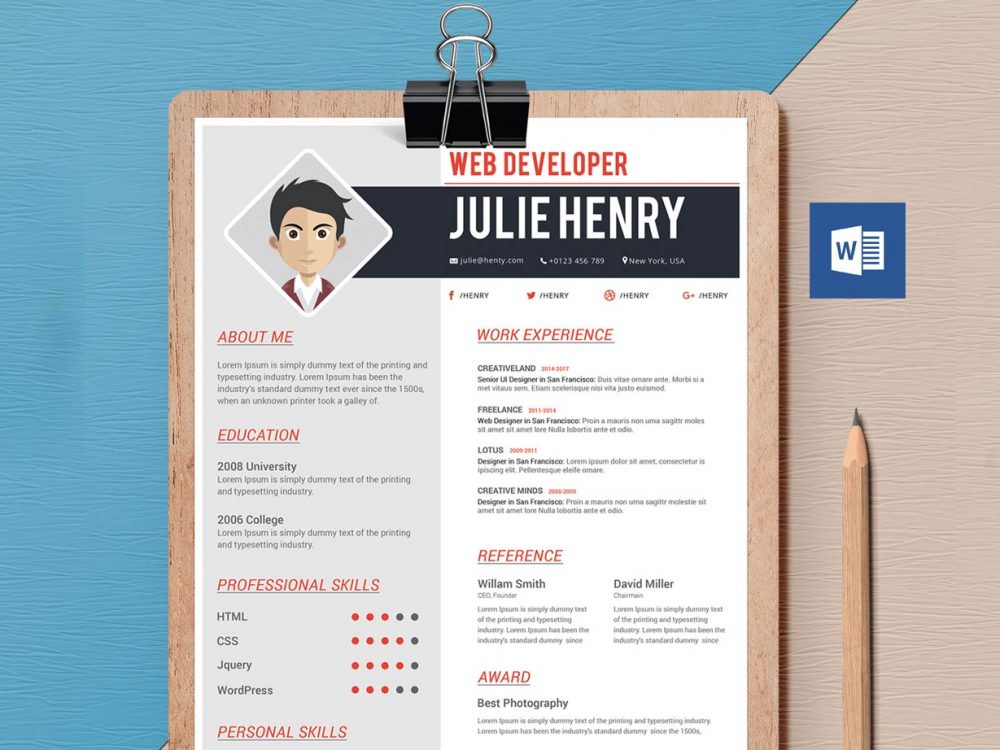 Free Simple Resume Format In Word 2023 ResumeKraft