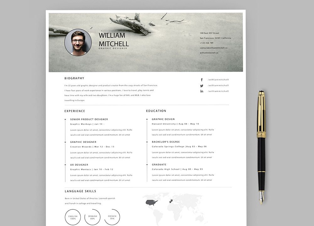 Adobe Illustrator Resume Template Free Download 2023 ResumeKraft