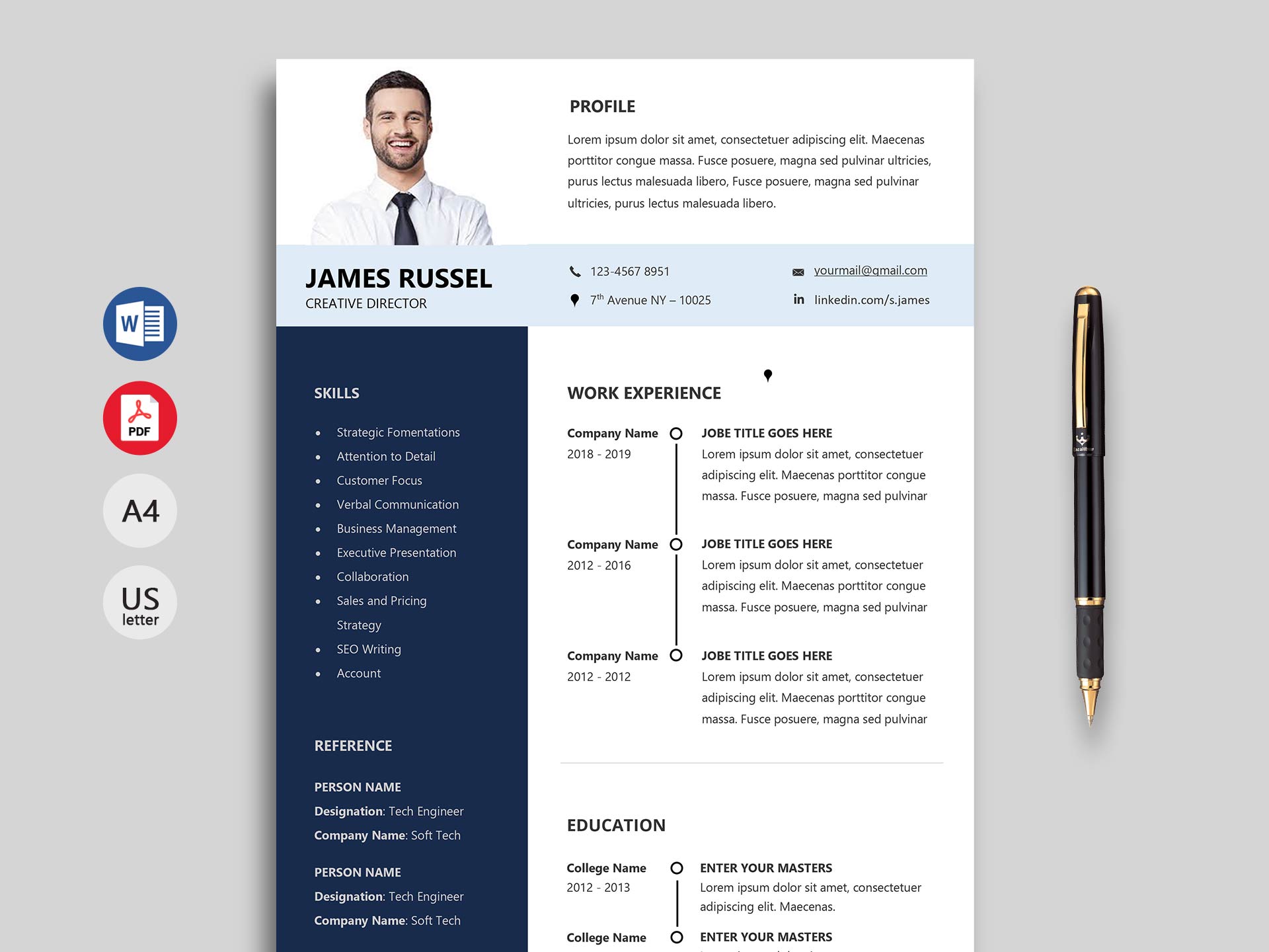 Cv Template Doc Creative Resume Template Doc Tenak Download Free 