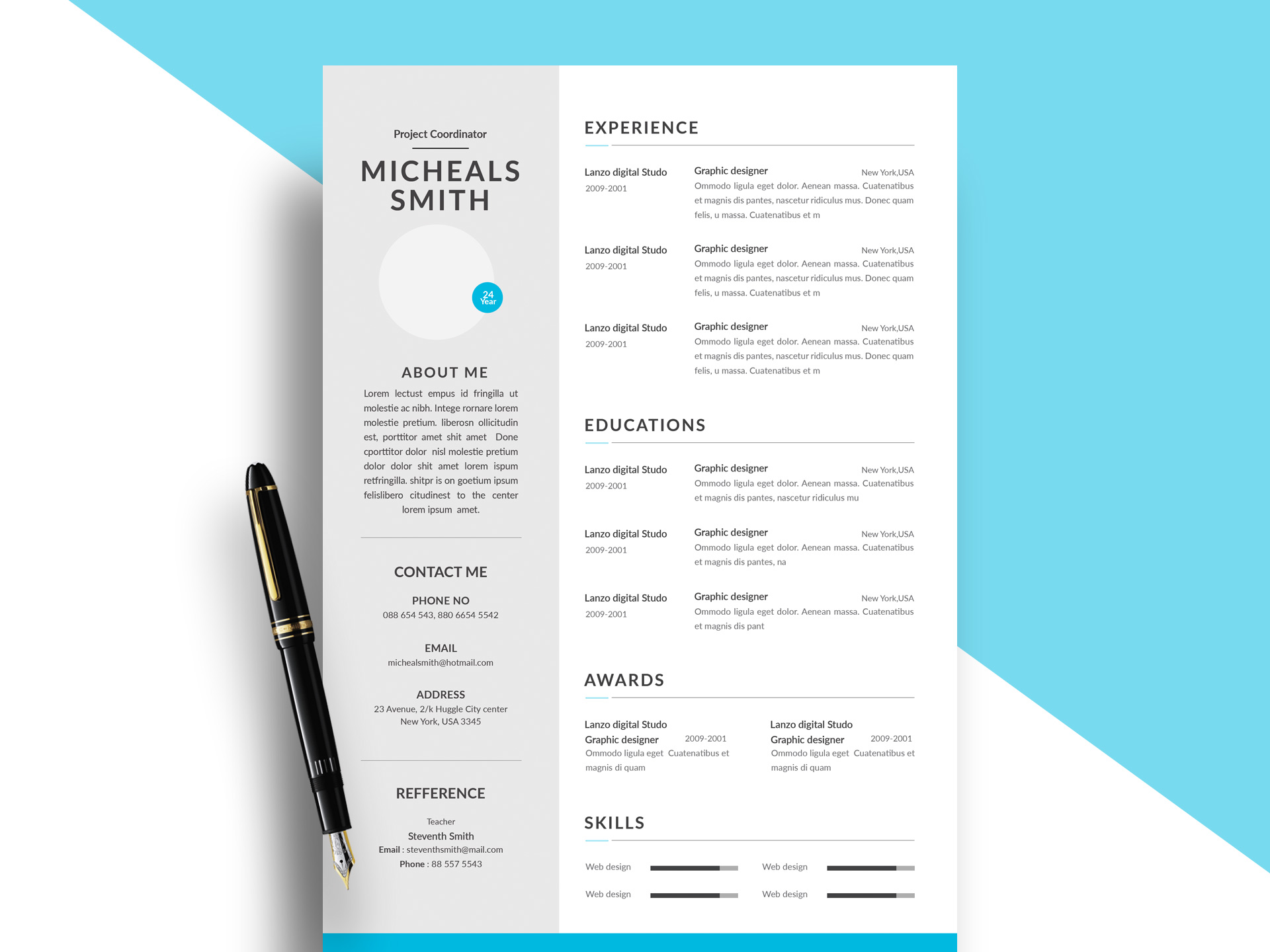 Psd Free Resume Template Printable Templates