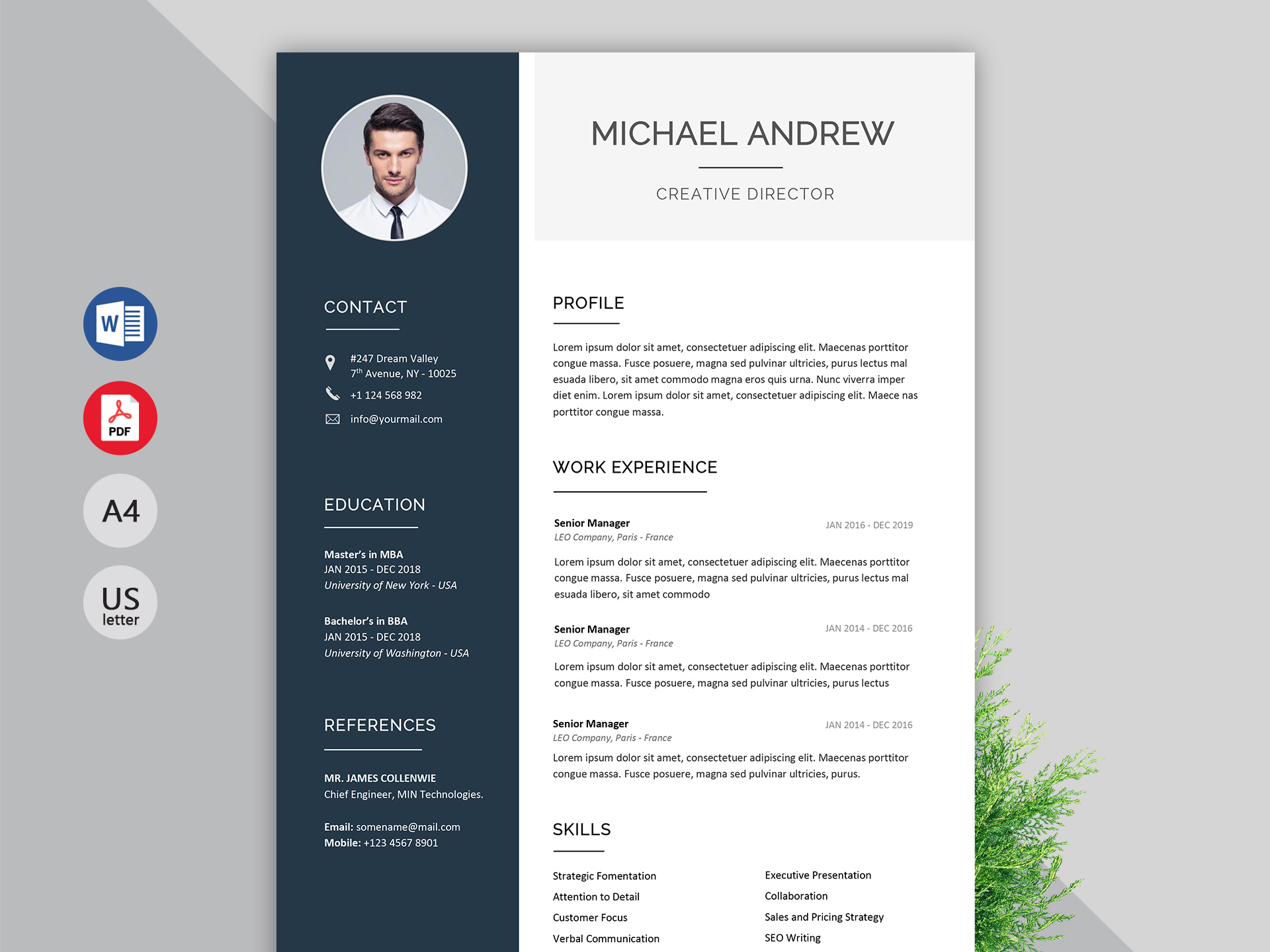 Psawefiles Ms Word Resume Template